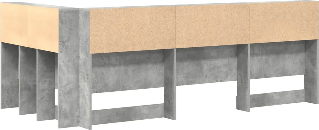 Úložné čelo postele Betonově šedá Kompozitní dřevo 3335528