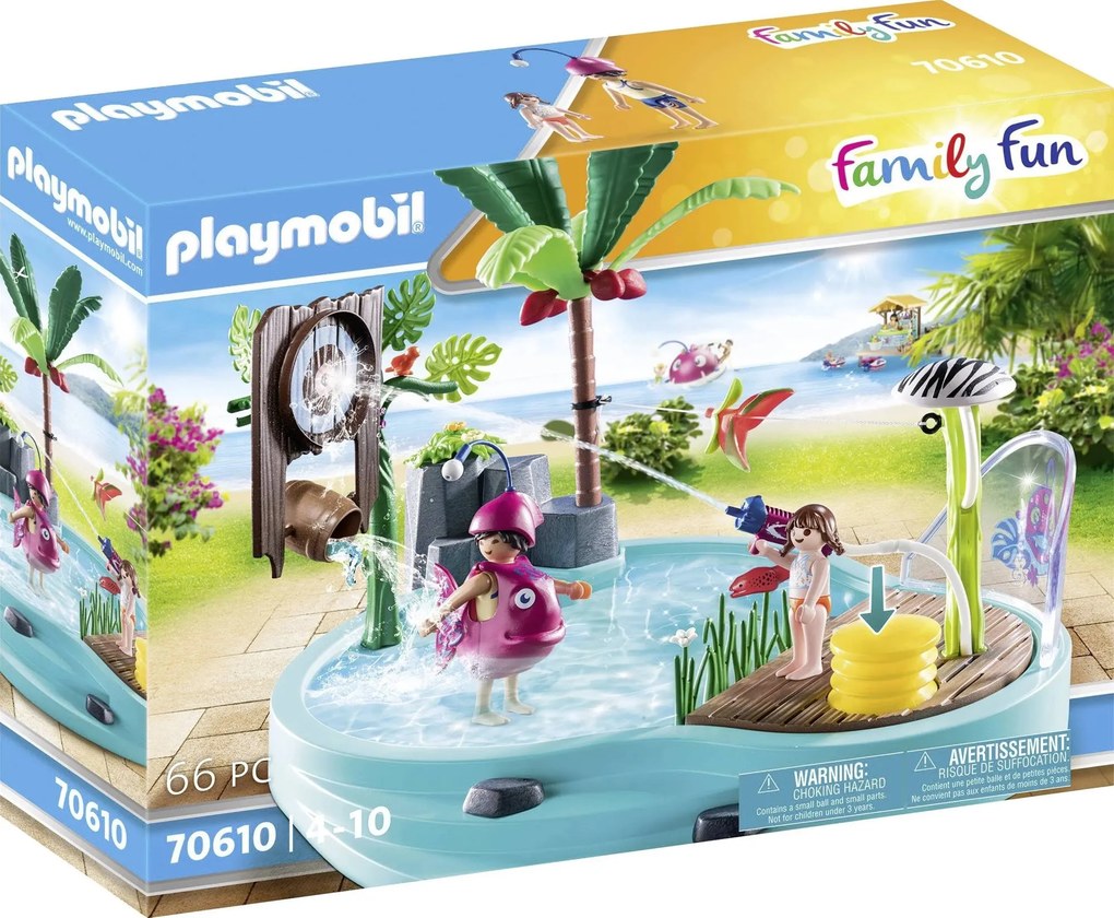 Stavebnice playmobil 70610 zábavný bazén s vodní stříkačkou