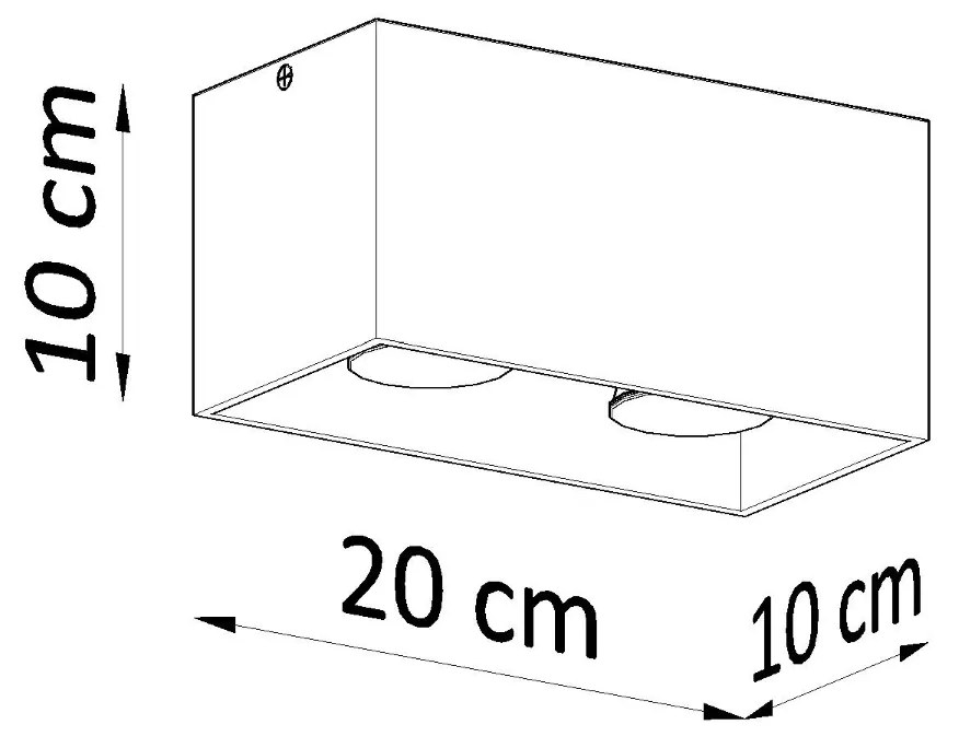 Sollux Lighting Stropní svítidlo QUAD Černá