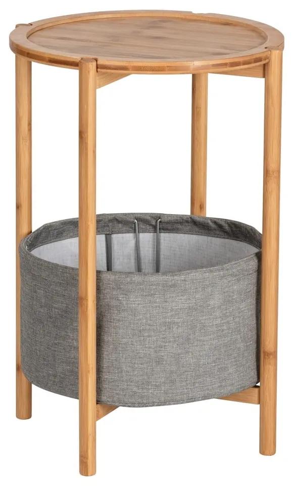 Bambusový odkládací stolek Wenko Bahari, ø 42 cm