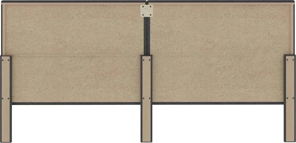 Prošívané čelo postele tmavě šedé textil 200 x 200 cm 287475