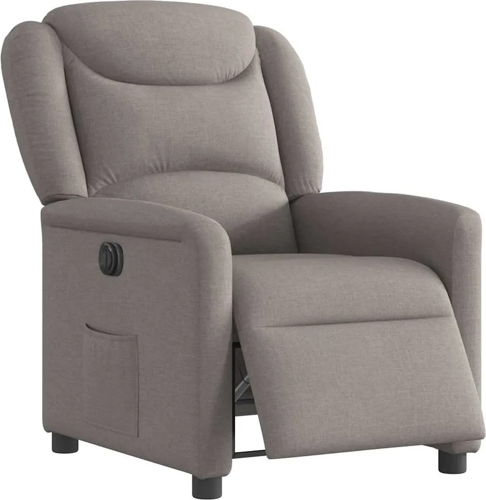 Elektrické polohovací křeslo taupe textil 3303181