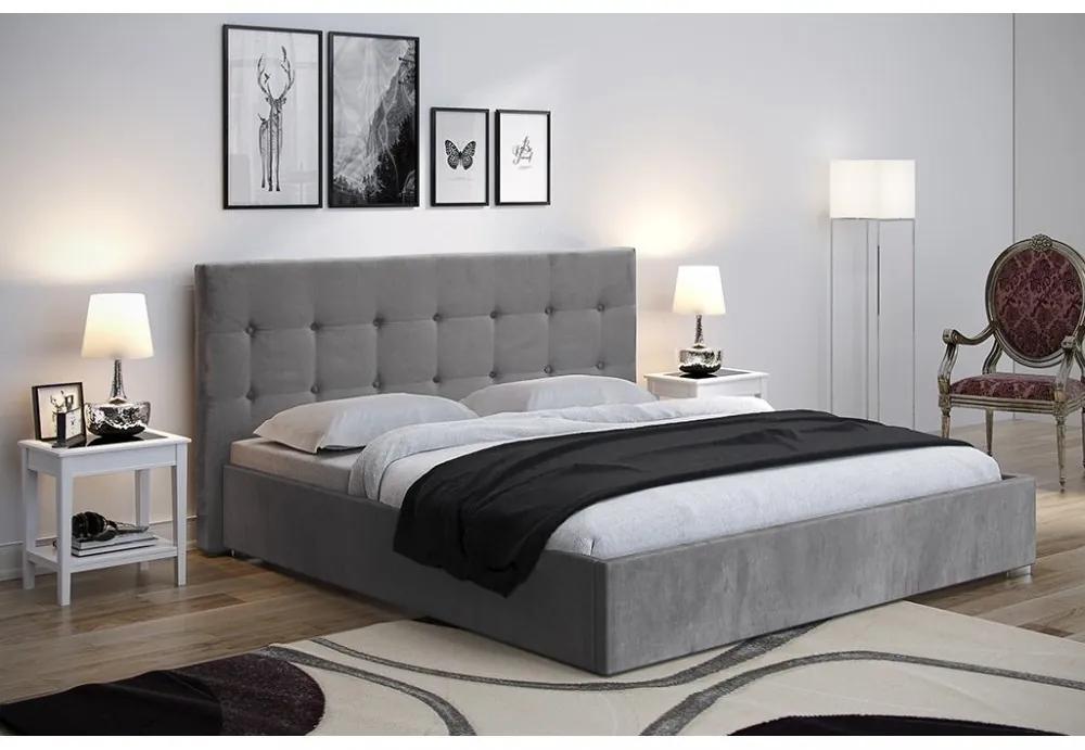 Moderní čalouněná postel SPAIN 140x200 cm Matt Velvet 2
