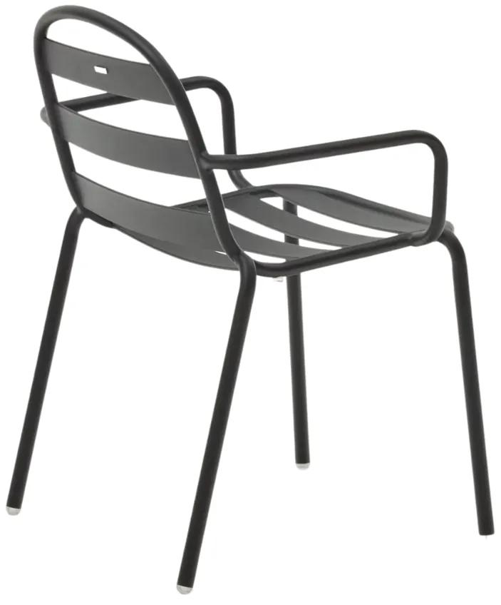 OnaDnes -20% Tmavě šedá kovová zahradní židle Kave Home Joncols