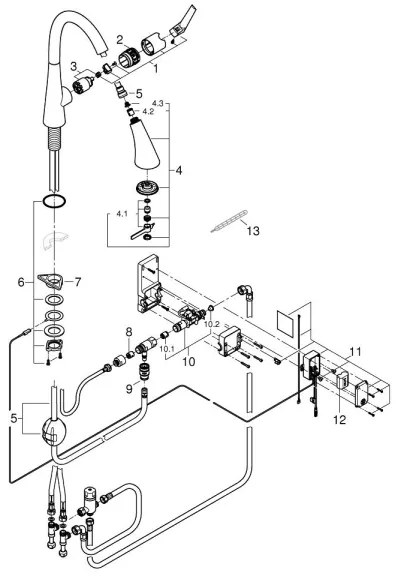 GROHE 30219002 - Elektronická Dřezová baterie ZEDRA TOUCH lesklý chrom