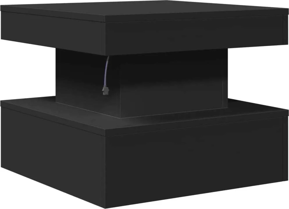 vidaXL Konferenční stolek s LED osvětlením 50 x 50 x 40 cm [839841] Barva: Bílá
