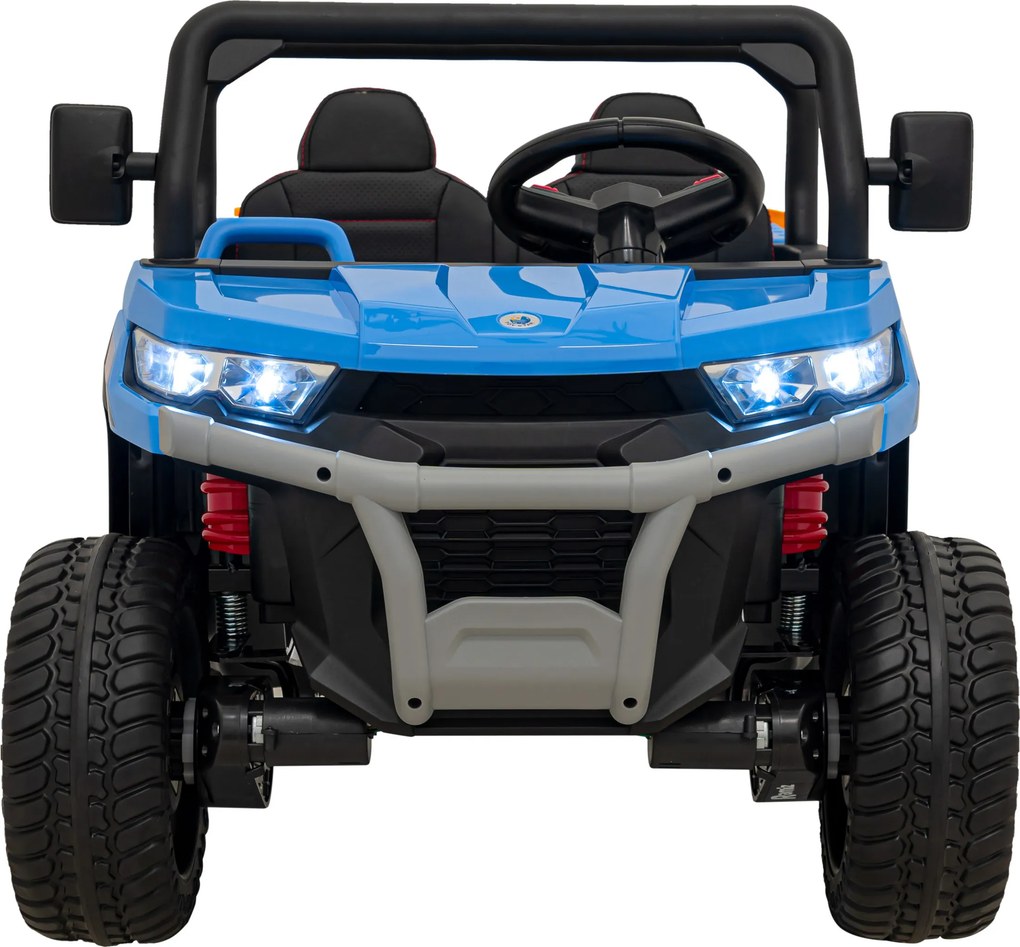 Ramiz Dětské auto Pick-Up Speed 900 modré + pohon 4x4 + pohyblivá korba + zavazadlový prostor + dálkové ovládání + lopatka + LED a zvuky