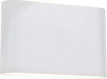 NV 740403 Venkovní nástěnné svítidlo SOHO bílý hliník skleněný difuzor LED 2x5W 3000K 220-240V 2x60st. IP54 světlo nahoru a dolů - NOVA LUCE