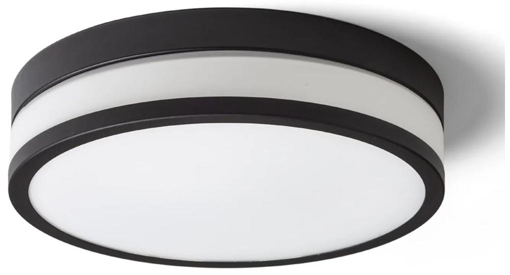 Rendl R13754 stropní LED svítidlo CIRA LED 35 opálové sklo/černá, 24W, 3000K, IP44, ø35cm