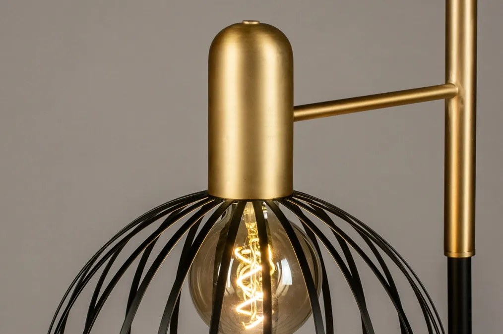 Stojací designová lampa Black Pin and Gold