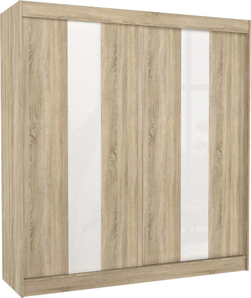ADRK Furniture Posuvná skříň s lacobelem KAREN 200 ADRK-SW-KAR-SWL-200