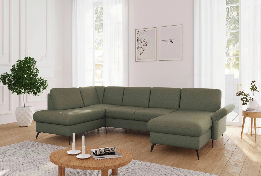 XXXLutz SEDACÍ SOUPRAVA, textil, olivově zelená Sit & More - Sedací soupravy - 0001440161B2