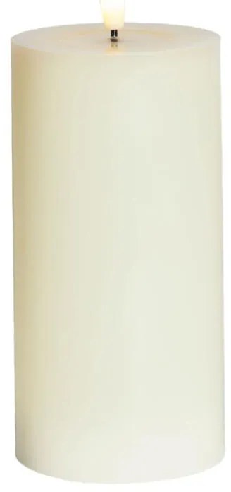 LED svíčka na baterie vosková Sille Ivory, Ø 7,5 × 15 cm, bílá, 2× AA