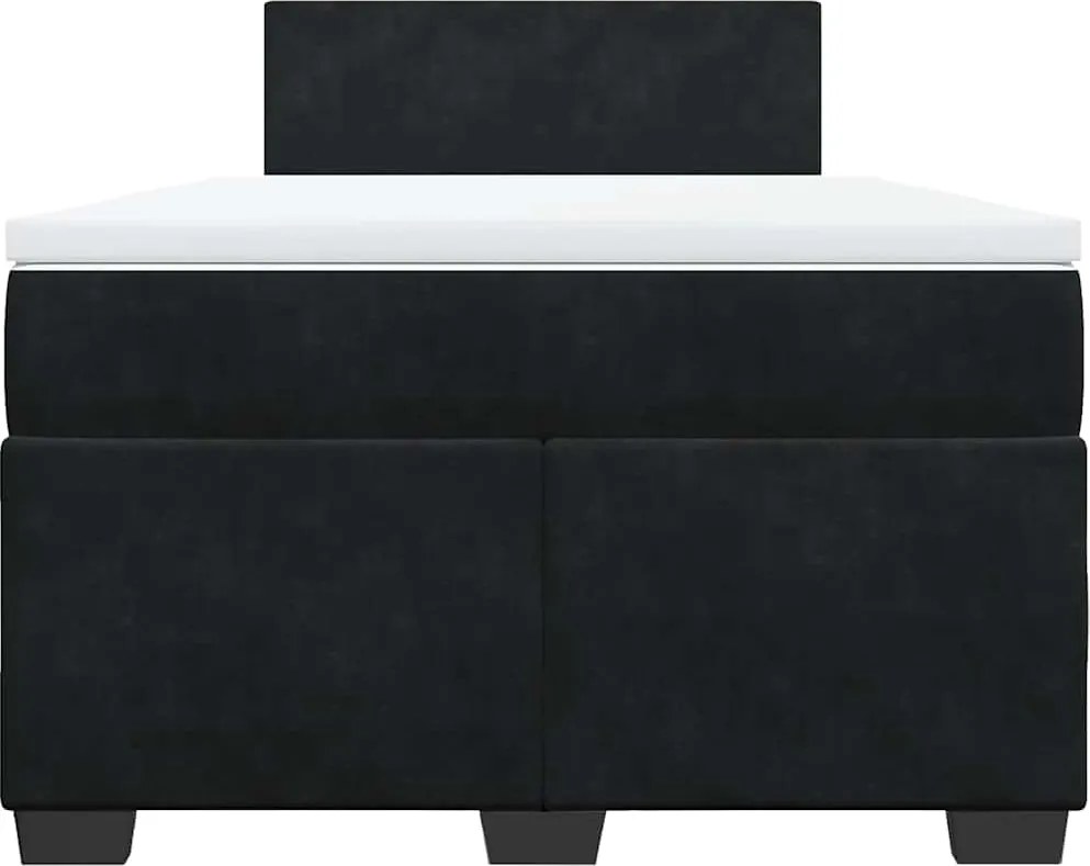 Box spring postel s matrací černá 120 x 190 cm samet 3286254