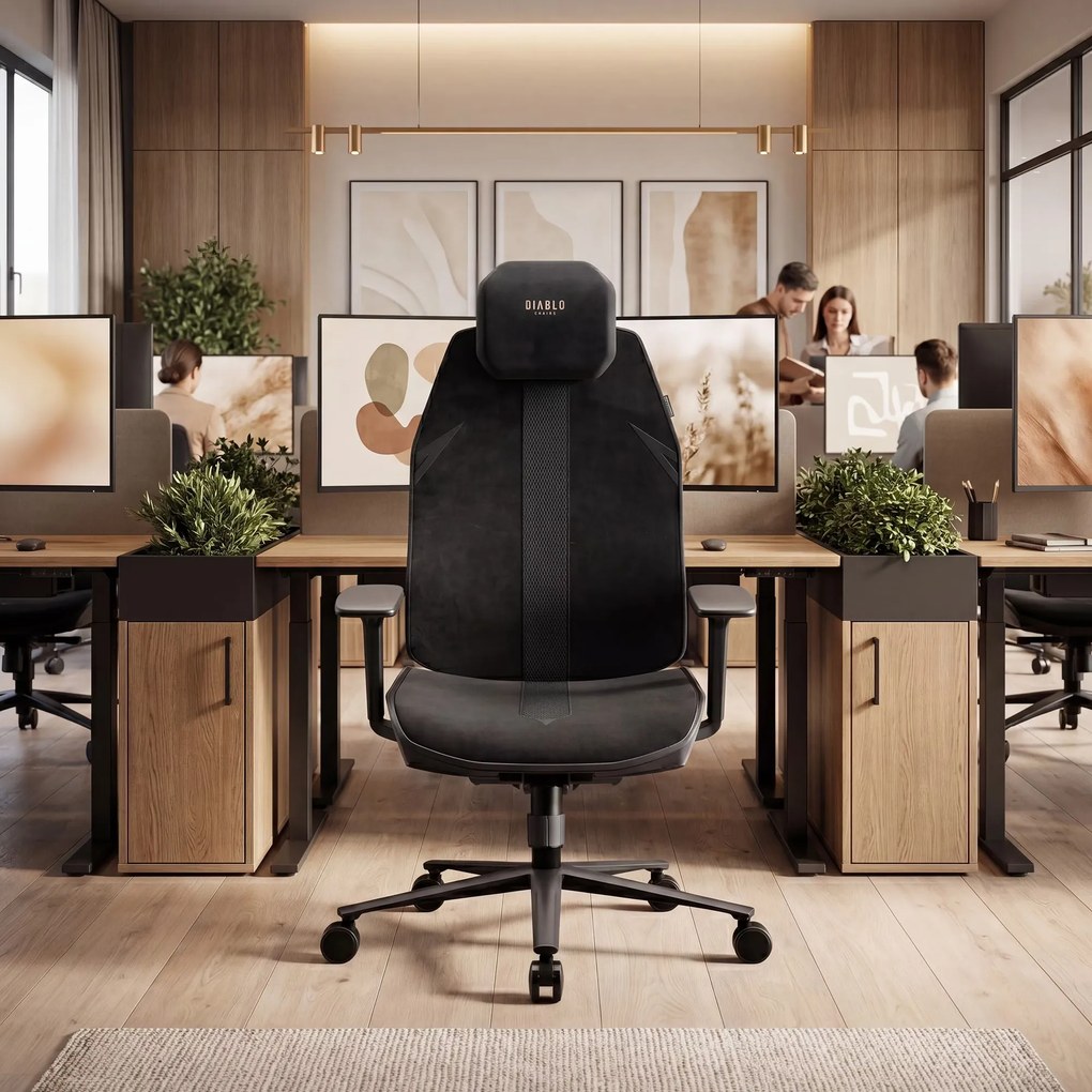 Ergonomická kancelářská židle černá: Diablo V-Flash Ultra Black