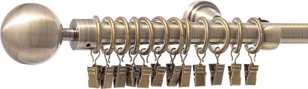 Jednoduchá garnýž Elegant antique brass 160cm