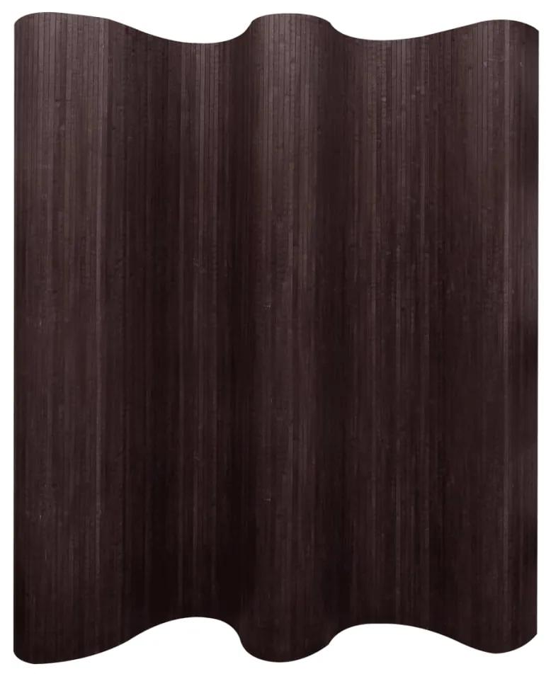 241669 vidaXL Paraván bambusový tmavě hnědý 250x165 cm