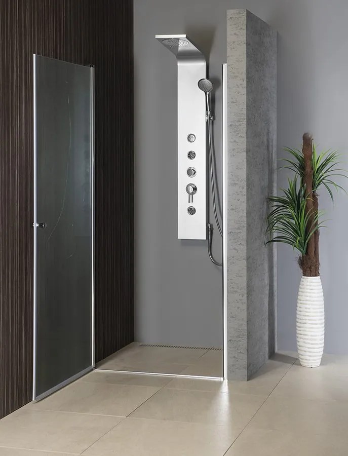 Aqualine Aqualine, PILOT čtvercová sprchová zástěna 900x900 mm, Brick sklo, PT090-01
