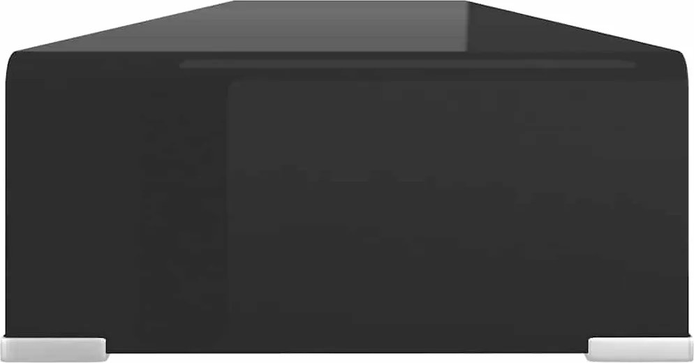 TV stolek / podstavec na monitor sklo černý 120x30x13 cm 244141