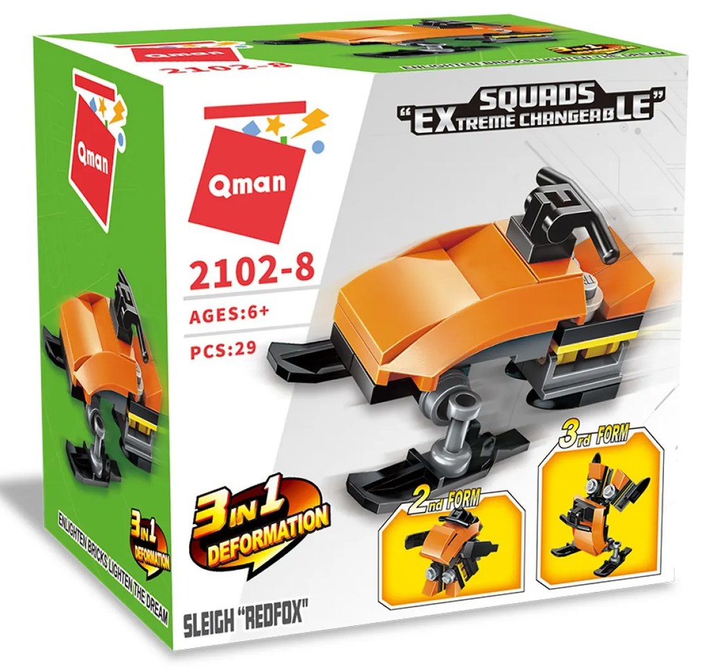 Qman Squros Extreme Changeable 2102-8 Sněžný skútr Redfox 3v1