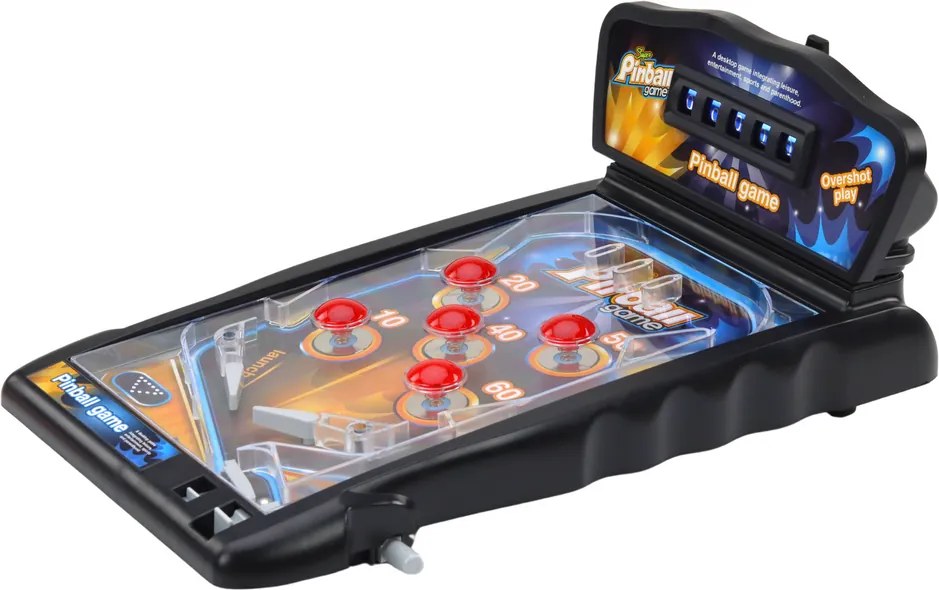 LEAN Toys Postřehová hra Pinball se světly, zvuky a tabulkou výsledků