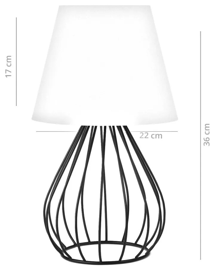 Stolní lampa Shade VI krémová