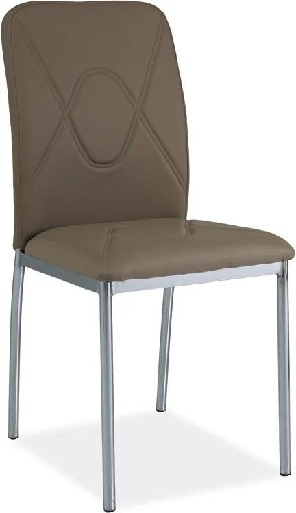Casarredo Jídelní čalouněná židle H-623 tmavě béžová/chrom