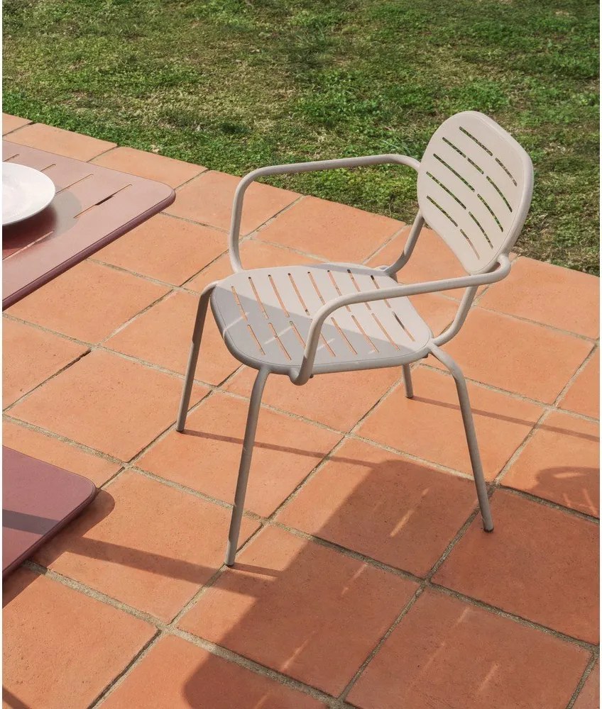 Taupe kovová zahradní židle Brai – Kave Home