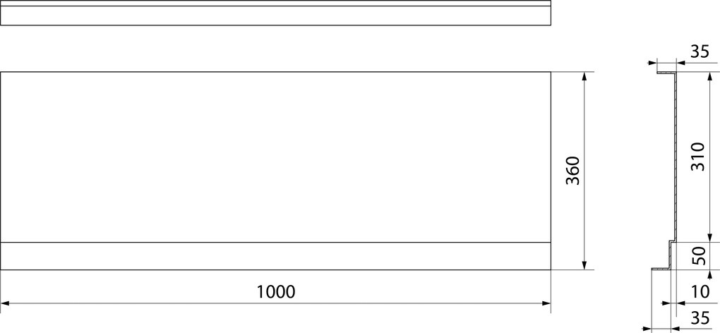 Polysan Deep Plain Nika 84825 panel 100 x 36 cm