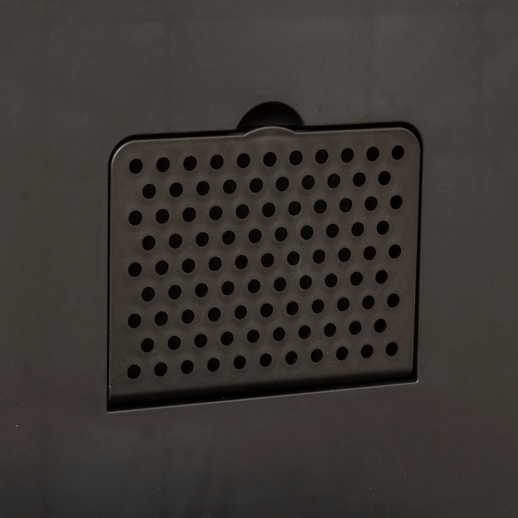 Odpadkový koš s pedálem DELTA, kovový, 30 l, černý