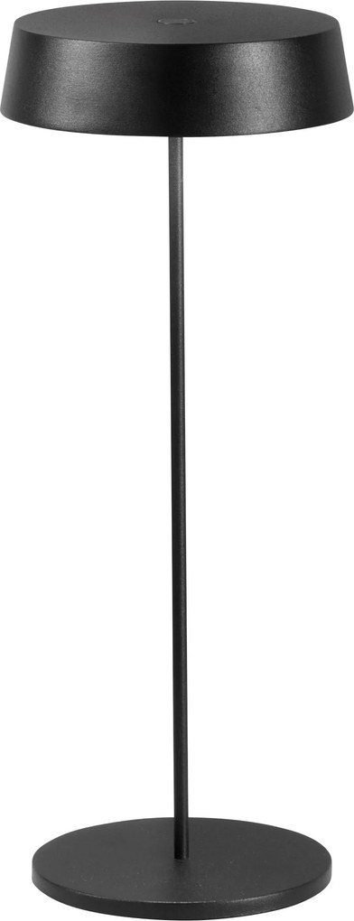 FAN LED-COCKTAIL-NER Nabíjecí venkovní stolní svítidlo COCKTAIL černá, kov, 20,2 W, 192 lm, 3000 K, stmívatelné, IP54, 29,5 x 12 x 12 cm - FANEUROPE