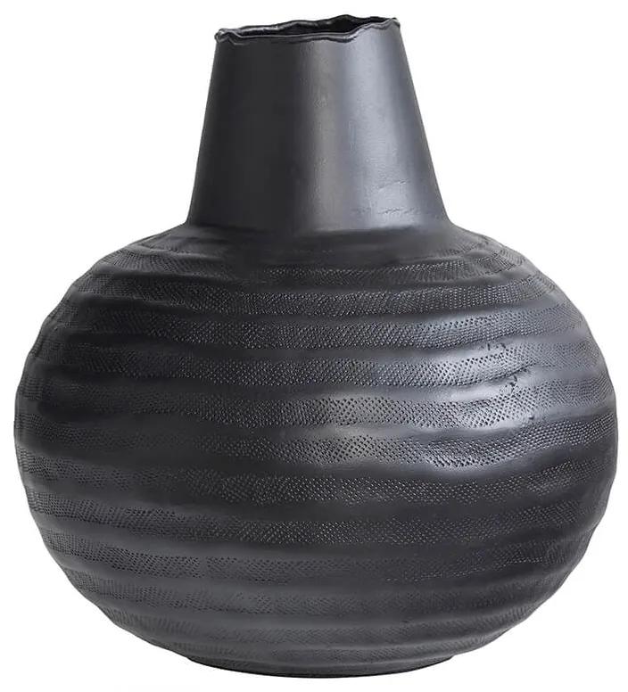 Kovová váza ruji ø 24 cm černá MUZZA