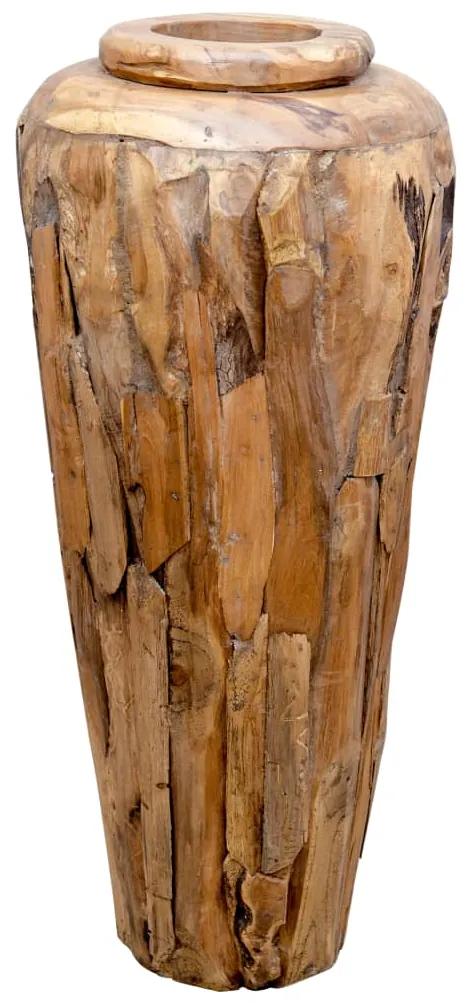 285210 vidaXL Dekorativní váza 40 x 80 cm masivní teakové dřevo
