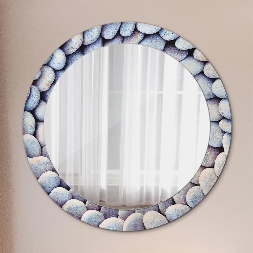 Kulaté dekorativní zrcadlo Kolo mořských kamenů fi 70 cm