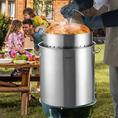 79,5 l Nerezový hrnec na vaření Kuchyňská omáčka s pokličkou na košík