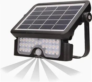 Solární reflektor ORNO AD-SL-6108BLR4, 500lm, IP65, 4000K, 2x1500mAh, černá