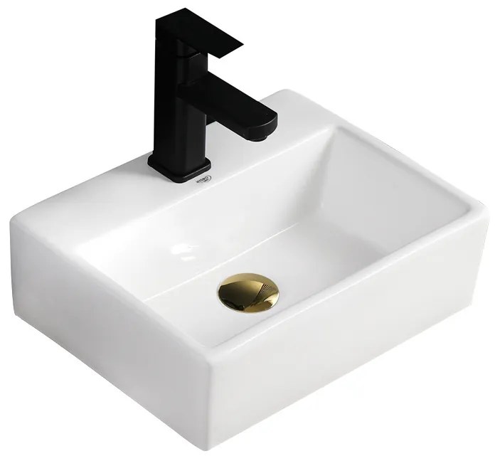 BPS-koupelny Keramické umyvadlo na desku HYD-VA-WH-400 40x30 cm, bílé