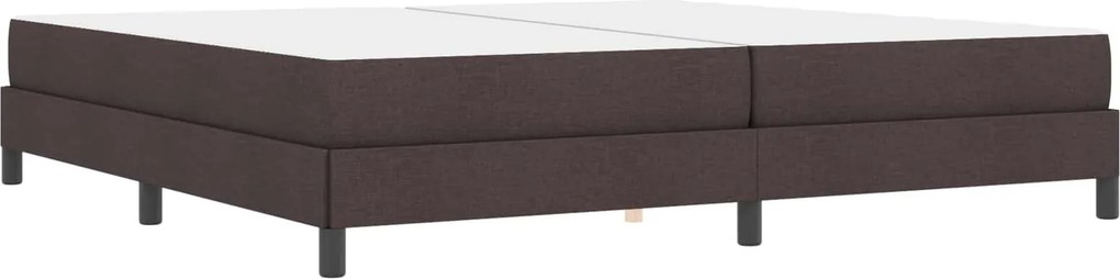Postel s boxspringem Tmavě hnědá 200 x 200 cm textil 3398517
