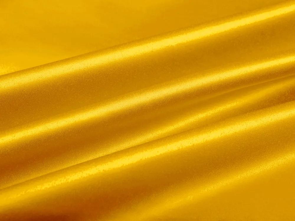 Biante Saténový obdélníkový ubrus polyesterový Satén LUX-014 Kanárkově žlutý 100x140 cm
