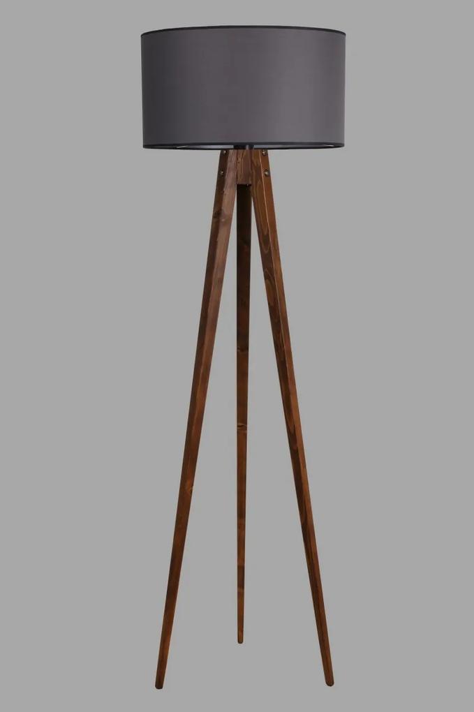 Stojací lampa Lambader 153 cm hnědá/šedá