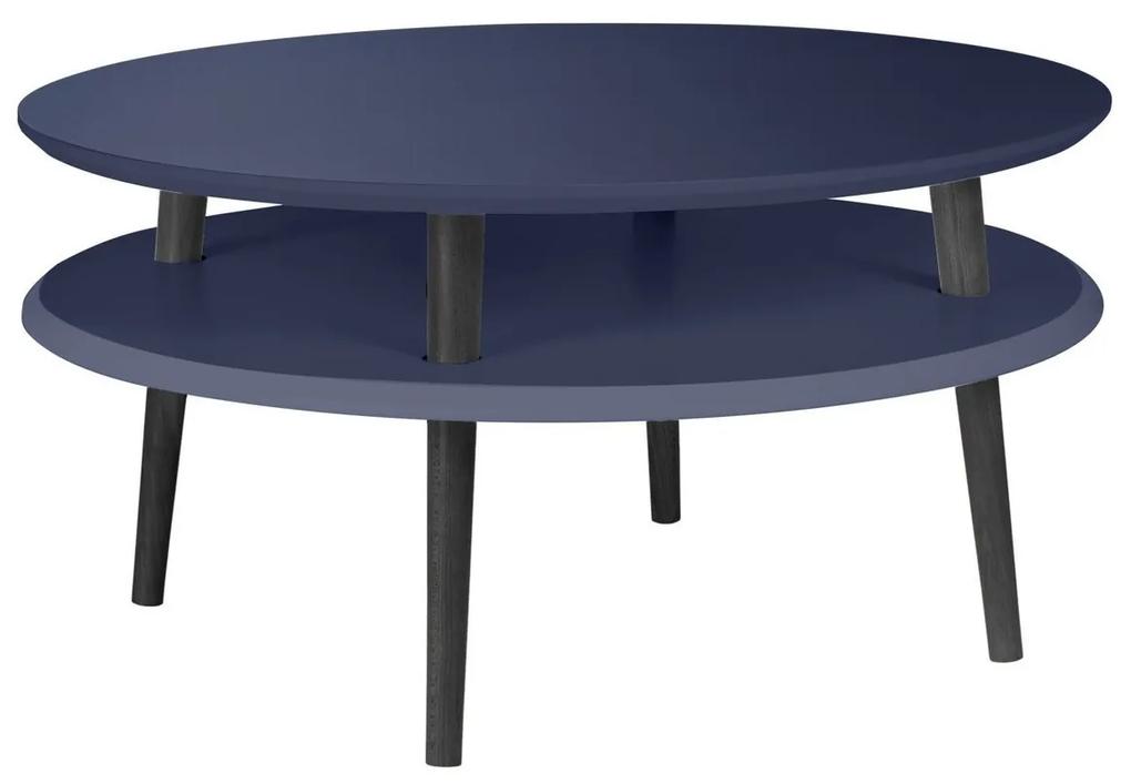 Ragaba Konferenční stolek Iram, 70x70x35 cm, grafitová/černá