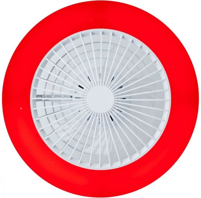 Brilliant G60020/05 Stmívatelné LED svítidlo SALERNO BÍLÉ & reverzní VENTILÁTOR + funkce LED