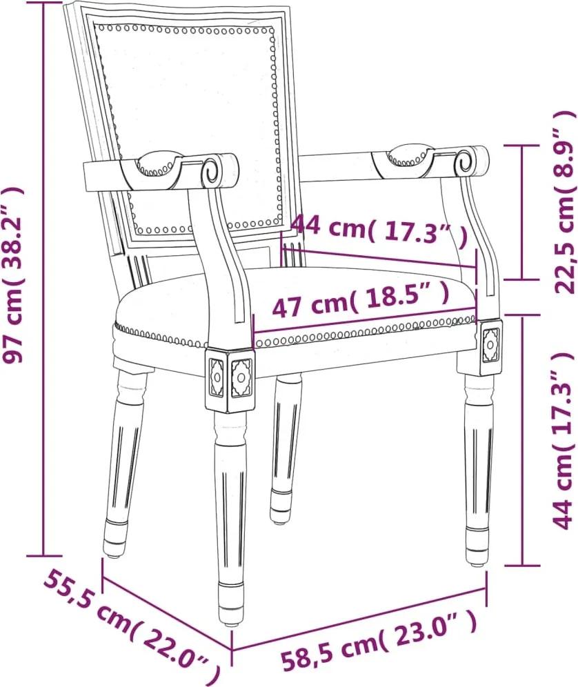 vidaXL Jídelní židle samet [344496] Barva: Tmavě šedá