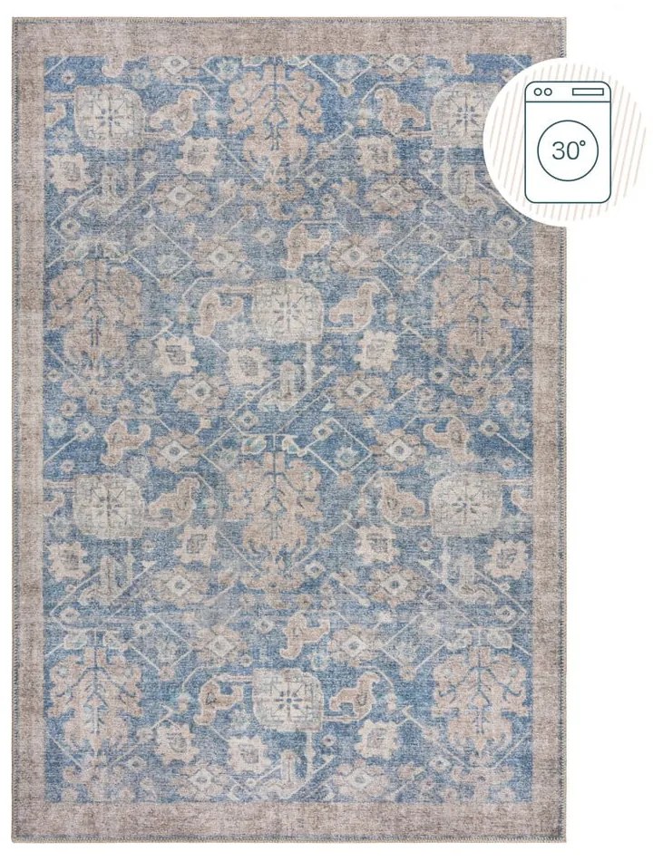 Modrý pratelný koberec 190x290 cm Orelia Global – Flair Rugs