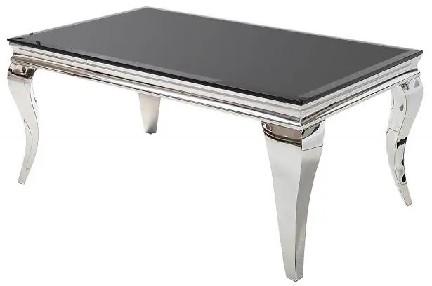 Inviro Konferenční stolek QUEEN 100 cm černá/stříbrná
