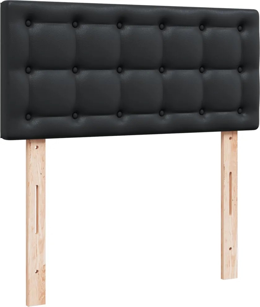 Box spring postel s matrací černá 80 x 200 cm umělá kůže 3288396