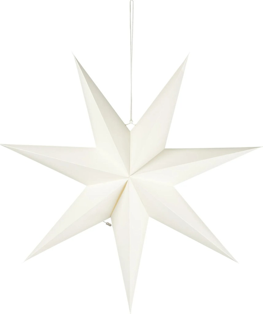IB LAURSEN Závěsná papírová hvězda White Stillenat Ø 60 cm, bílá barva, papír