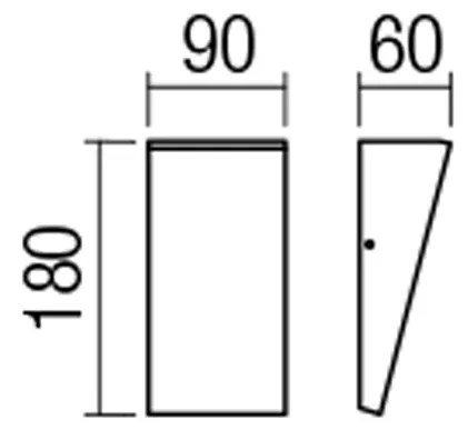 Redo 90019 nástěnné LED svítidlo Tokyo tmavě šedé, 12W, 3000K, 18cm