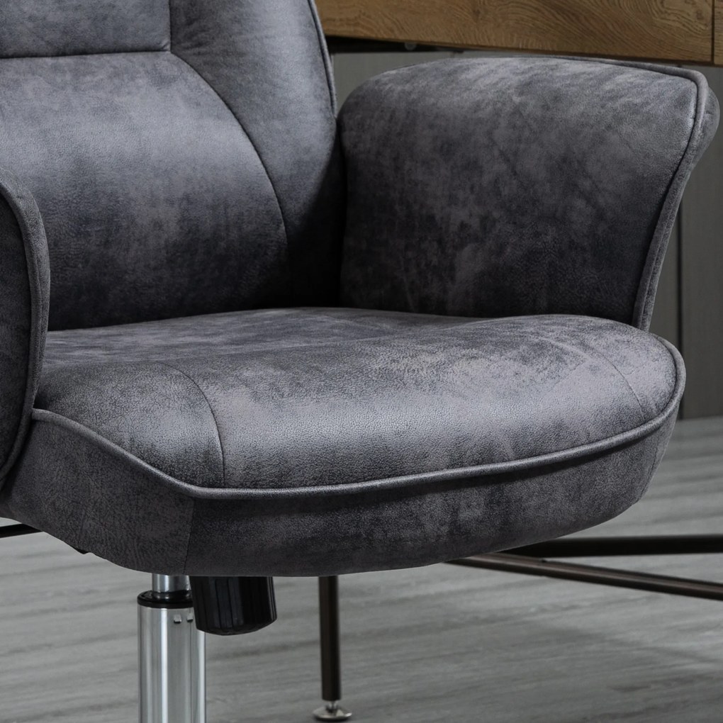 Kancelářská židle Vinsetto XXL, ergonomická kancelářská židle s houpací funkcí, výškově nastavitelná, max. nosnost 120 kg, šedá