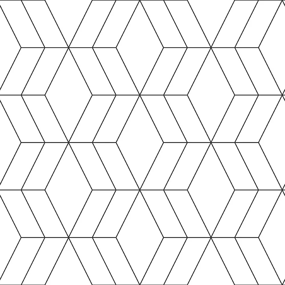 Černobílá geometrická vliesová tapeta 139149, Black & White, Esta